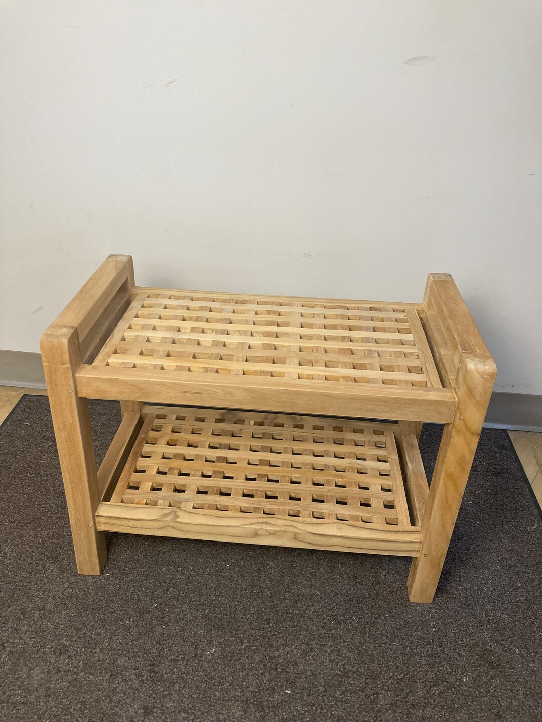 Teak Shower Stool Robust! 24" - Etsy UK