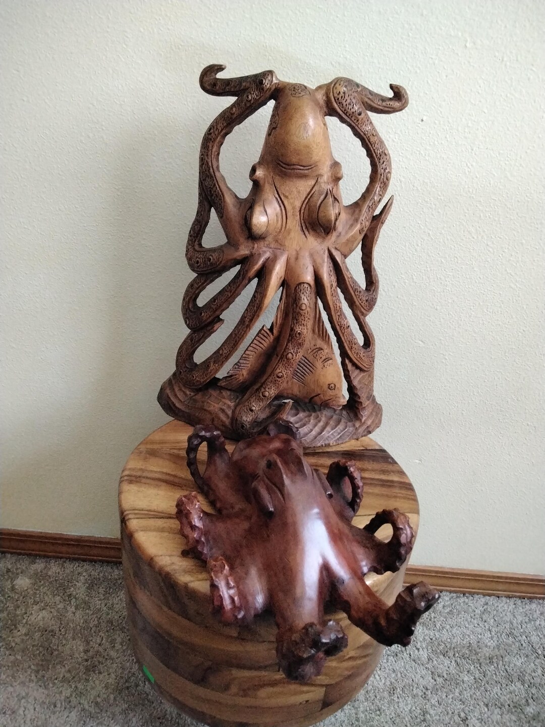 Octopus Wood Carvings - Very Nice! - Etsy