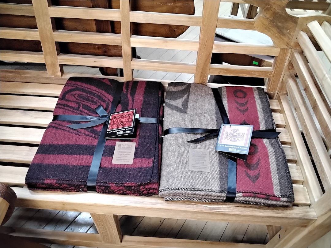 Native Northwest Jacquard Wool Blanket - 2 Styles! - Etsy