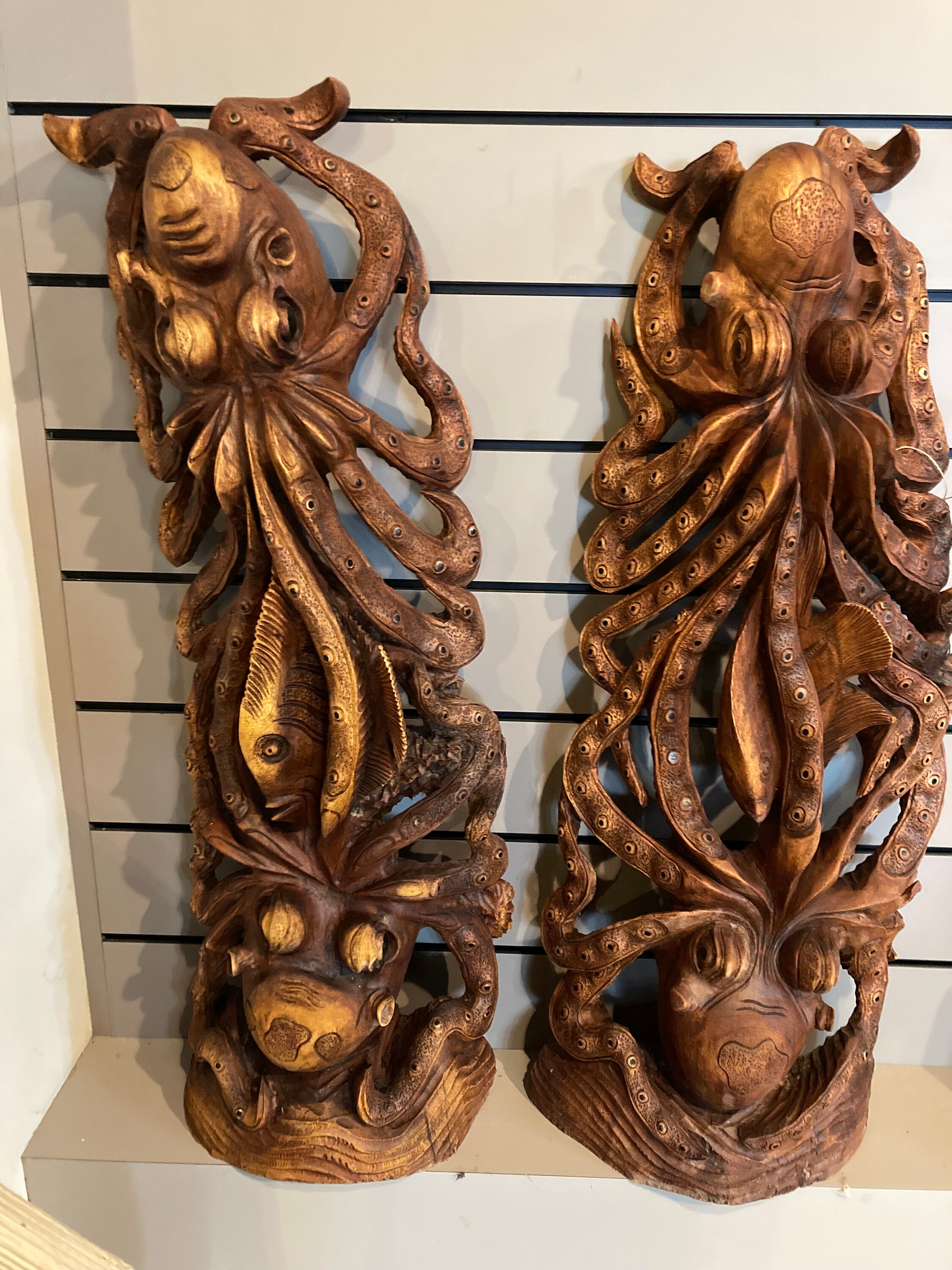 Hand-carved octopus Sea Scape Must See - Etsy