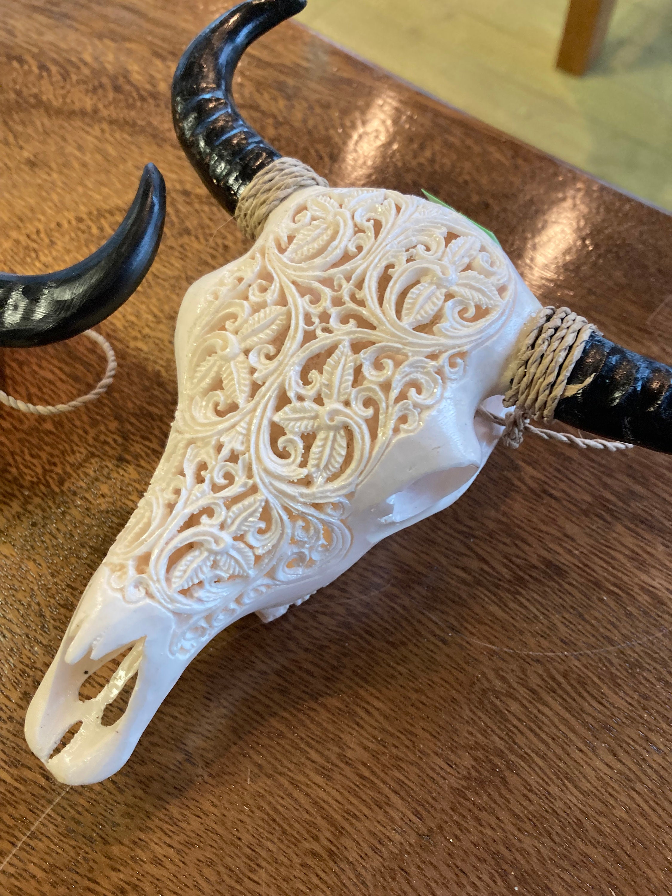Resin Cow Skull Carving 2 Sizes 2 Colors - Etsy