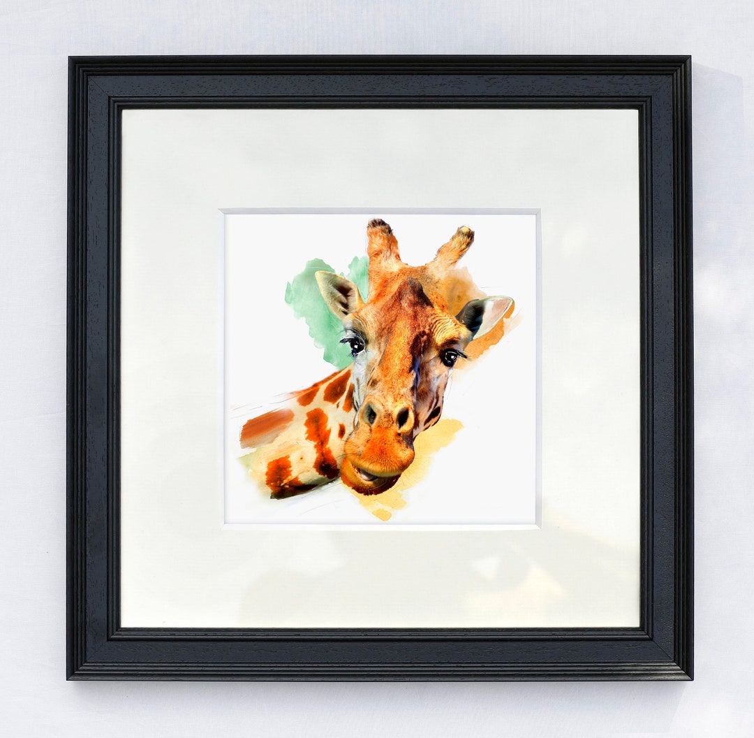Giraffe Framed Limited Edition Print. - Etsy