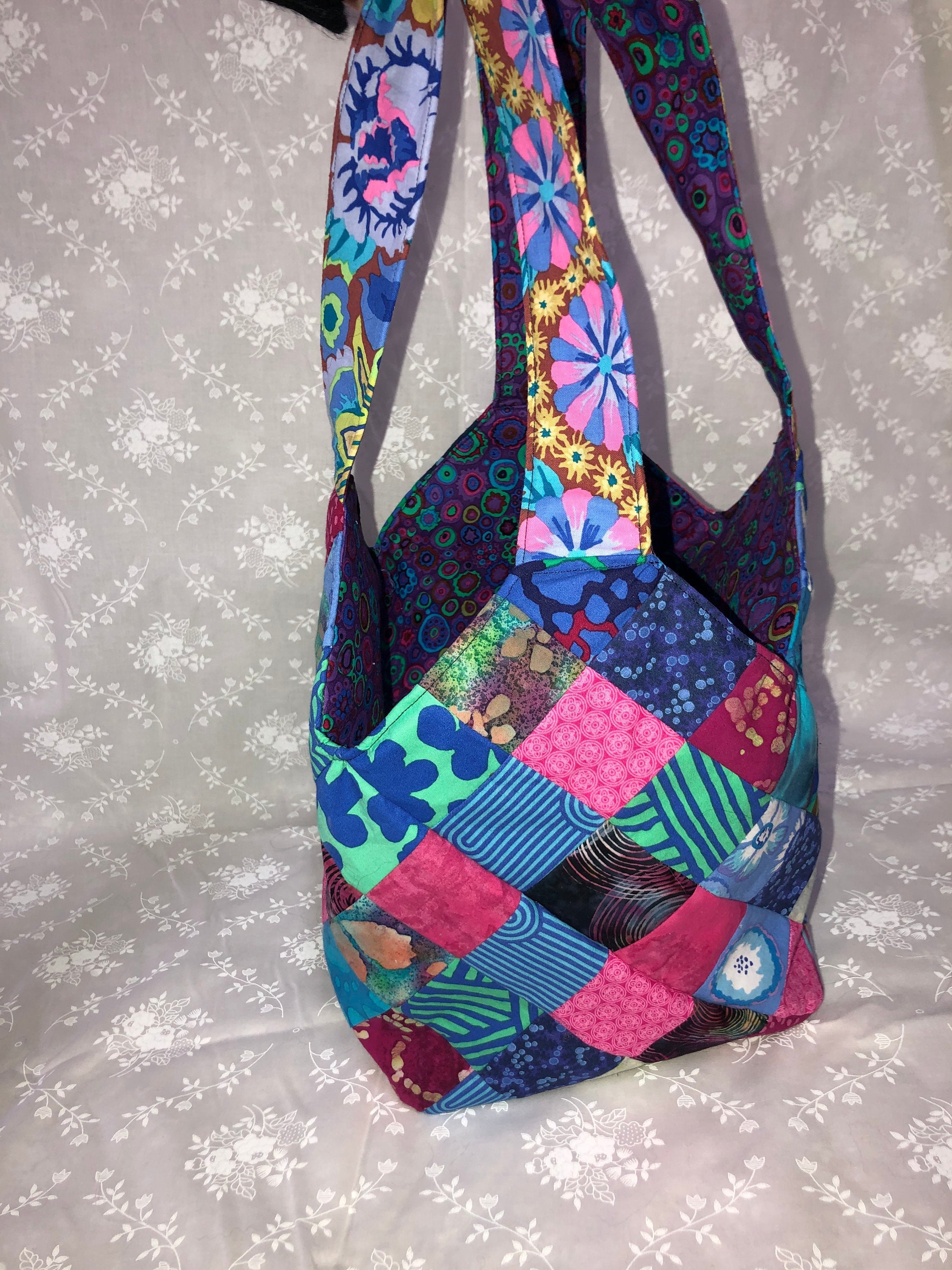 Multicolored Quilted Midi Bag | Etsy