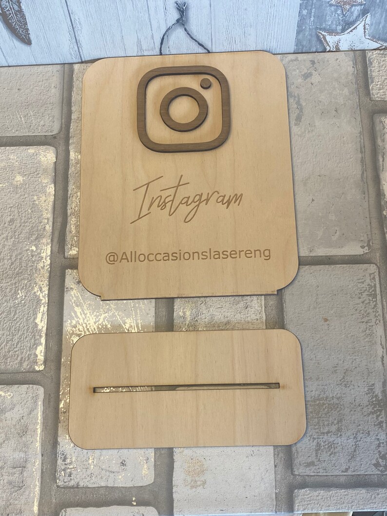 Instagram Business Sign Social Media Wooden Sign. Instagram / - Etsy