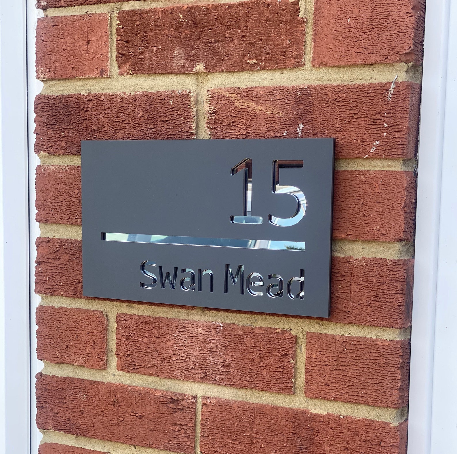 Contemporary house sign house number sign door number | Etsy