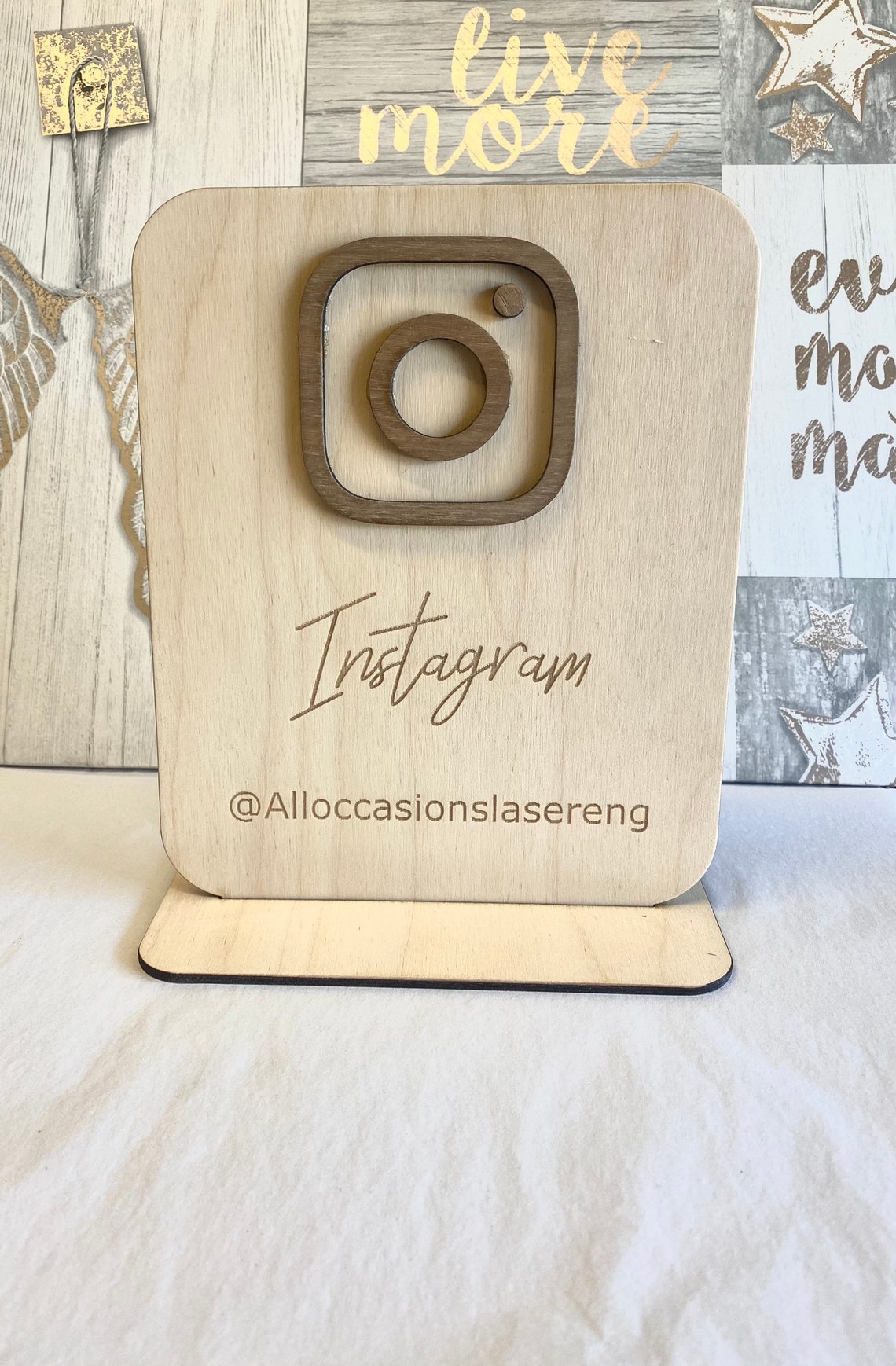 Instagram Business Sign Social Media Wooden Sign. Instagram / - Etsy