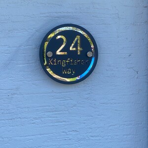 Contemporary House Sign, House Number Sign, Door Number, Round House ...