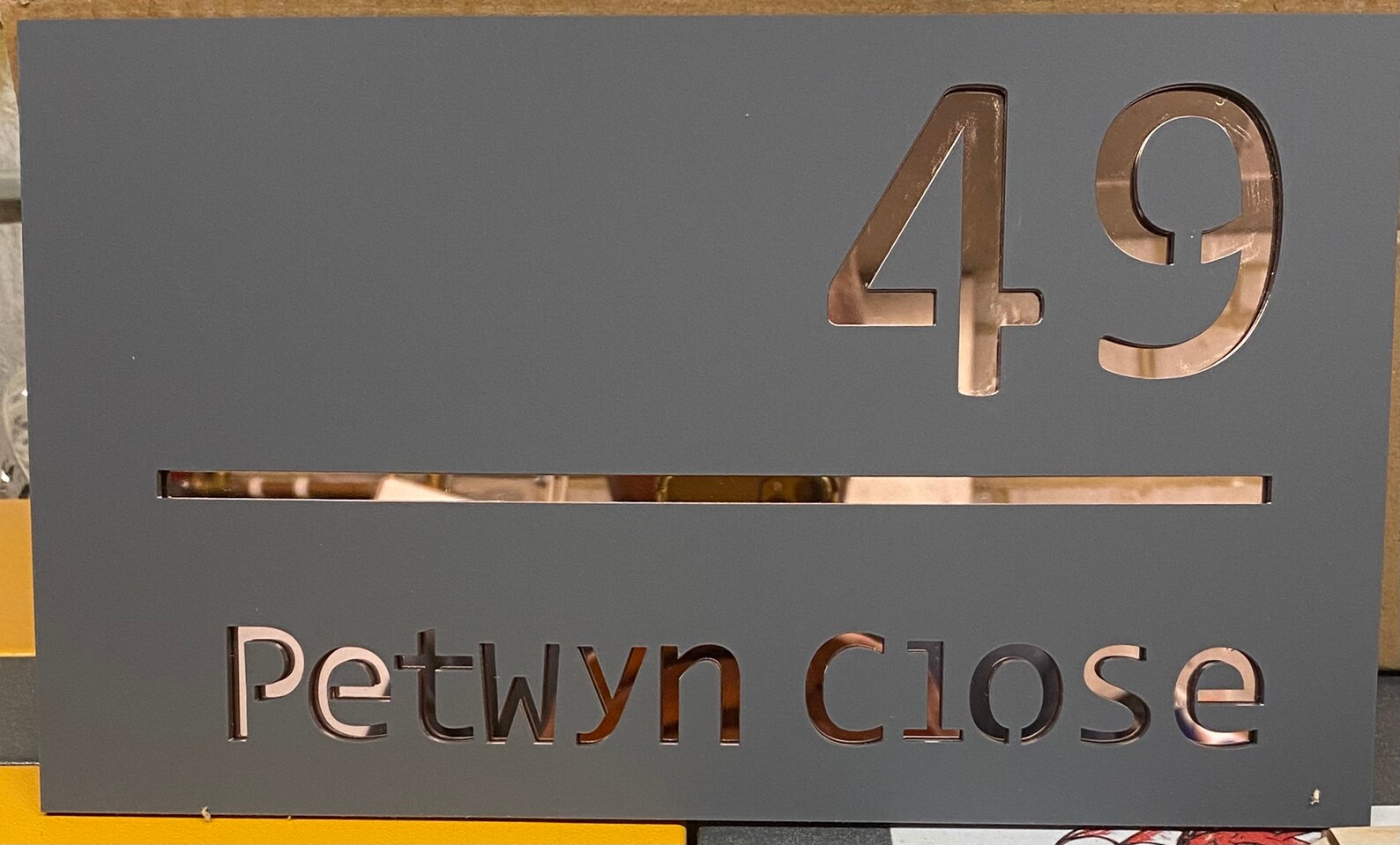 Contemporary house sign house number sign door number | Etsy