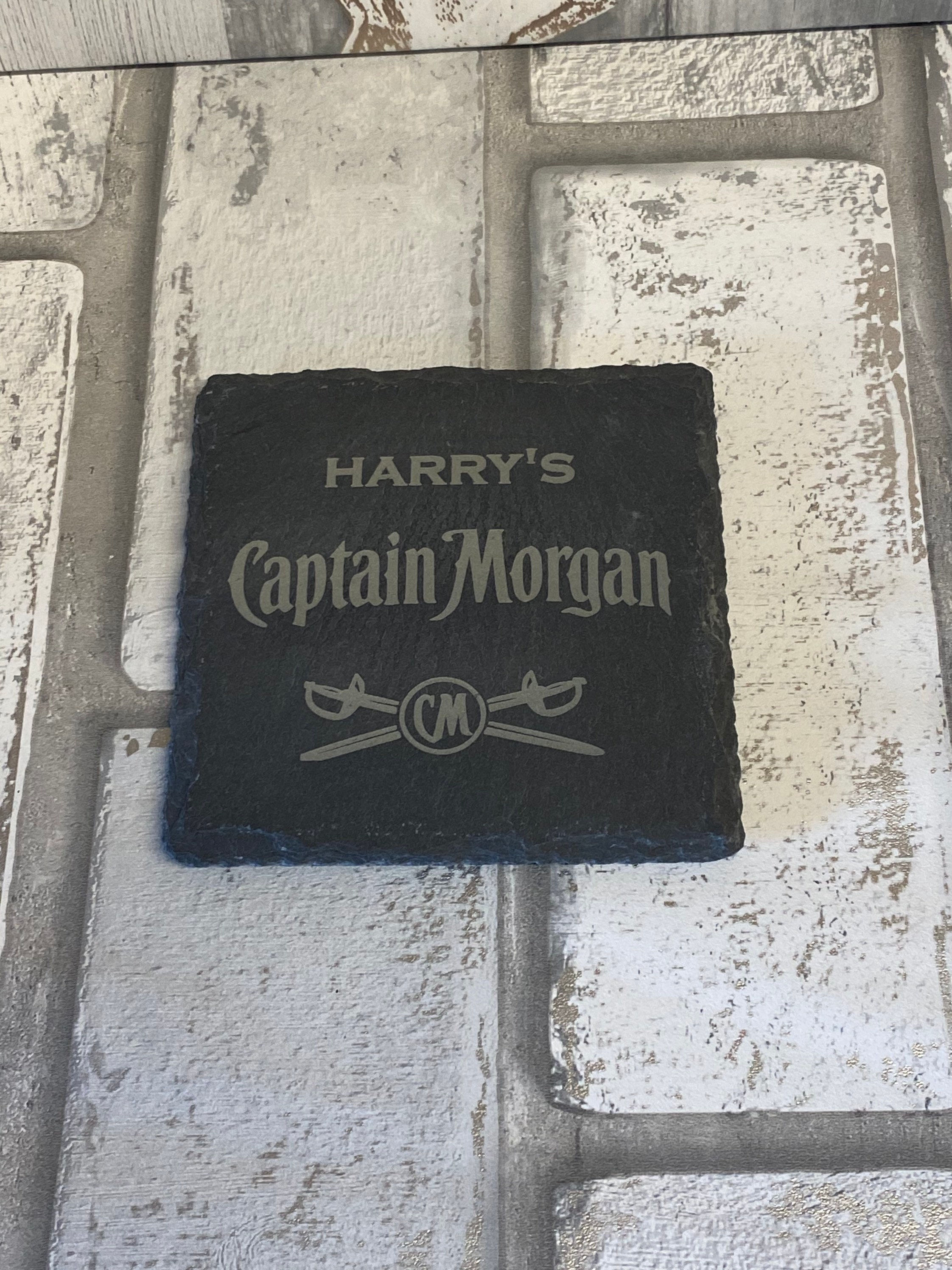 Personalised Captain Morgan Slate Coaster Custom Slate - Etsy UK