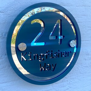 Contemporary House Sign, House Number Sign, Door Number, Round House ...