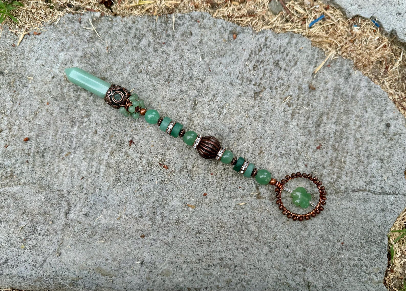 Antique Copper and Aventurine Wand - Etsy