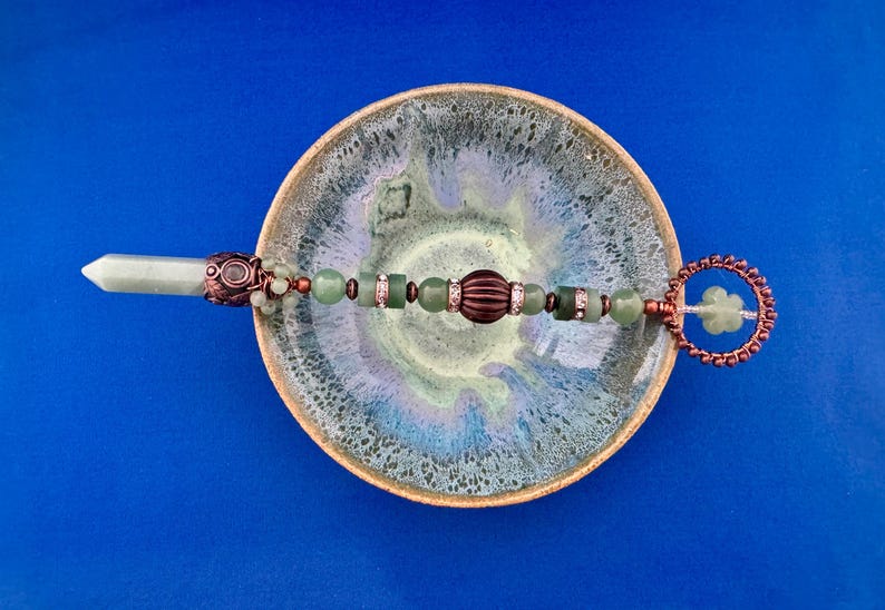 Antique Copper and Aventurine Wand - Etsy