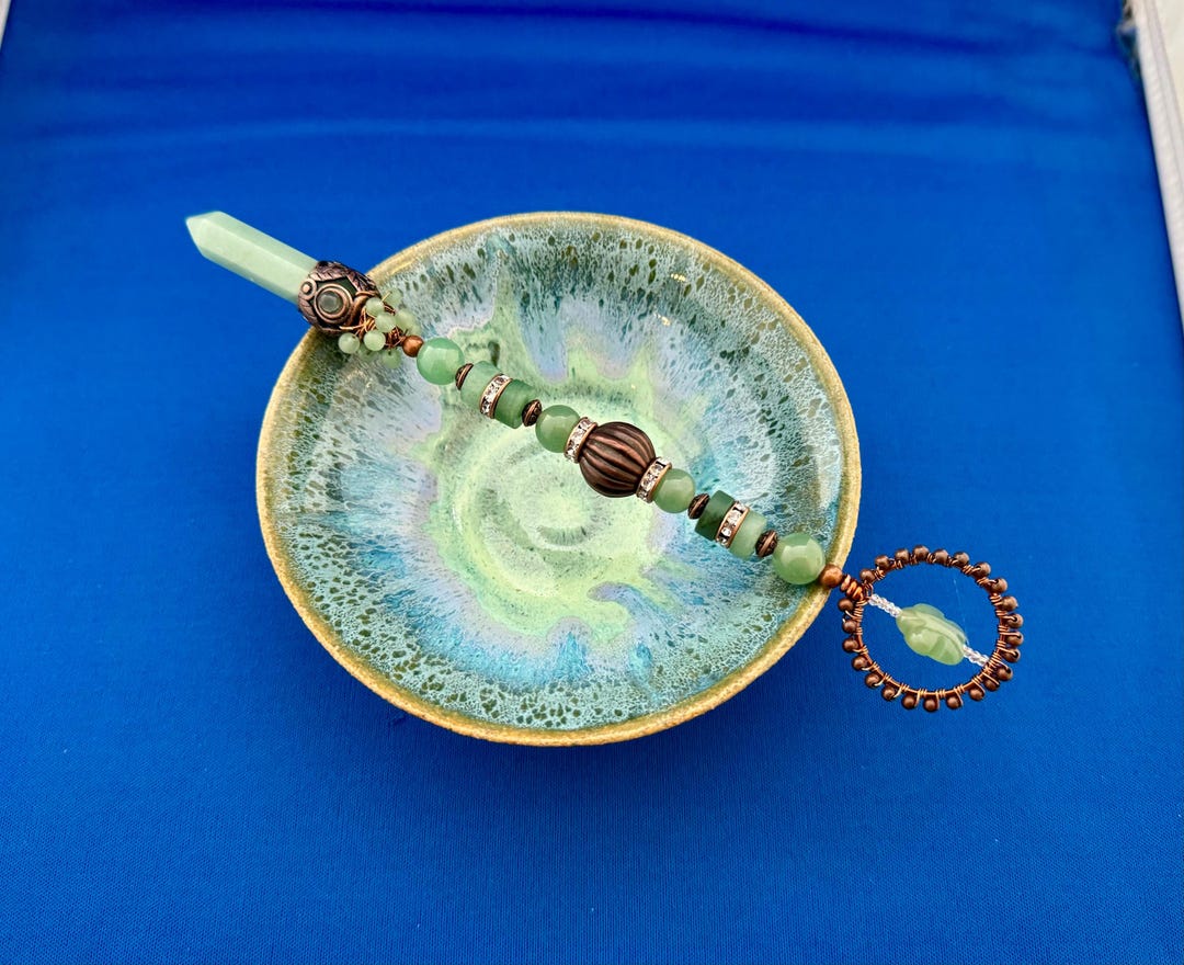 Antique Copper and Aventurine Wand - Etsy