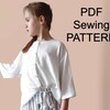 Blouse Oversize PDF Pattern, Sewing Pattern of Top for Girl, PDF ...