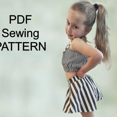 Girls Sleeveless Top PDF Pattern Diy Clothing Instant | Etsy