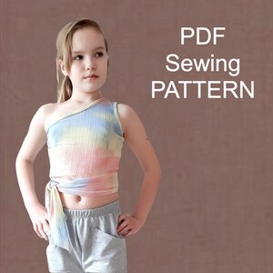 Girls Sleeveless Top PDF Pattern, Diy Clothing, Instant Download Outfit ...