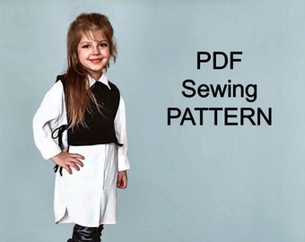 Turtleneck Dress for Girls - PDF Sewing Pattern, PDF Pattern for ...
