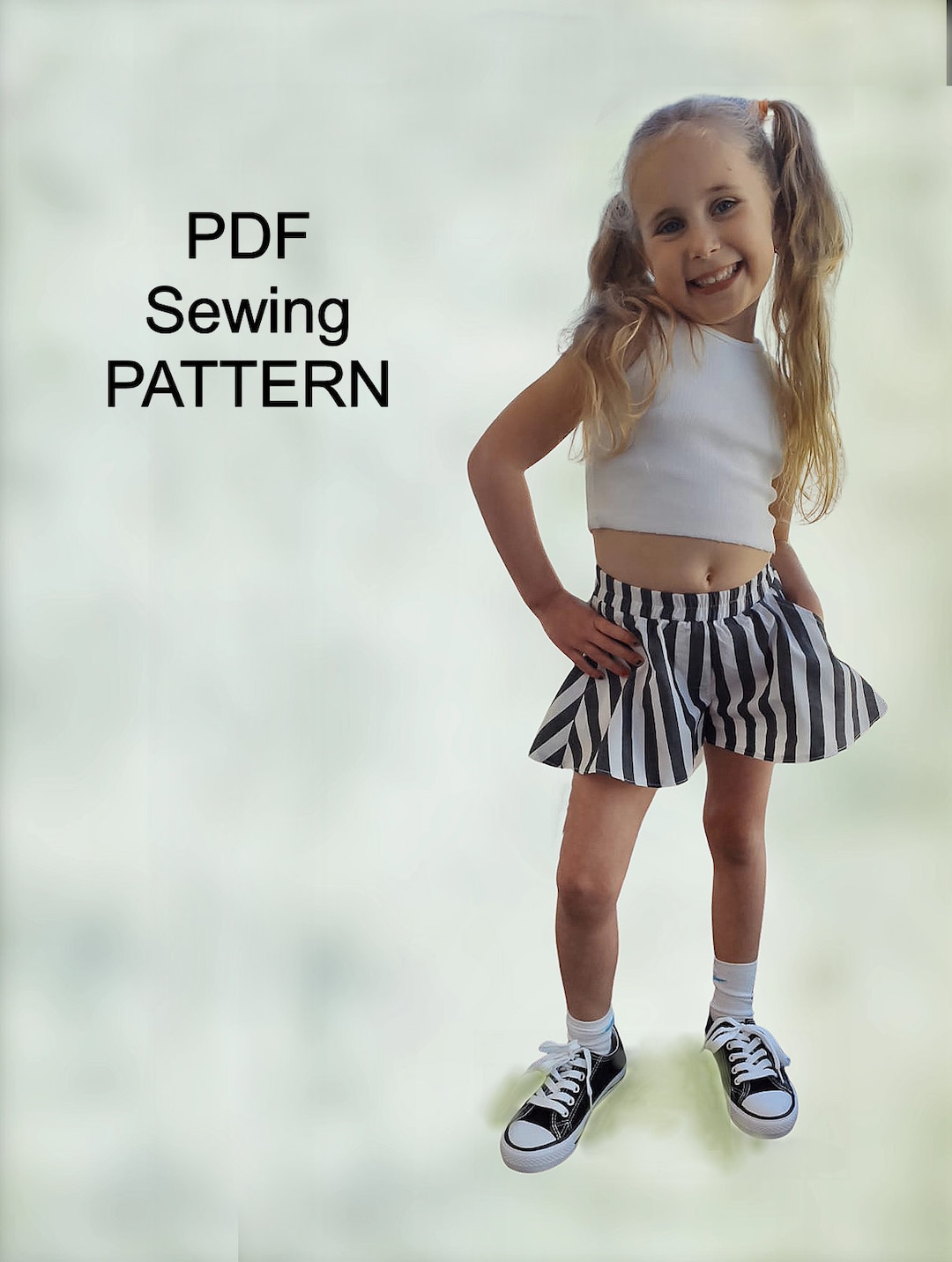PDF Shorts Sewing Pattern, Girls Clothing DIY, Shorts Pattern, PDF ...
