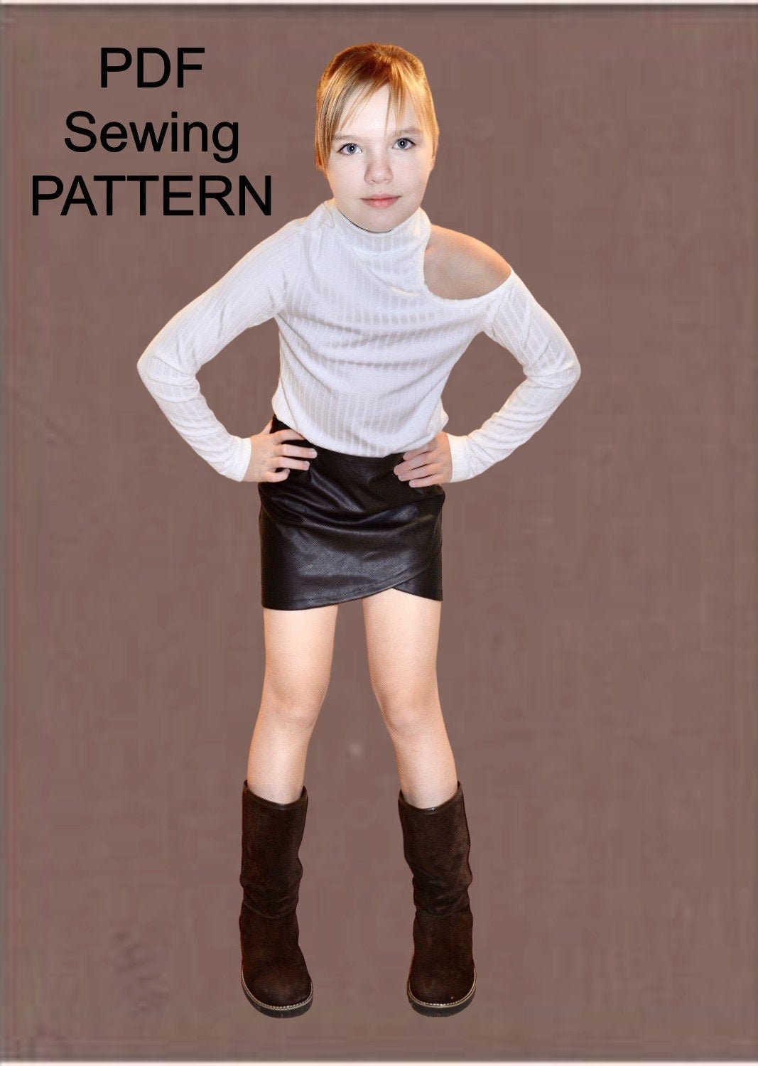 PDF Girls Turtleneck Pattern PDF Pattern for Girls Pdf - Etsy
