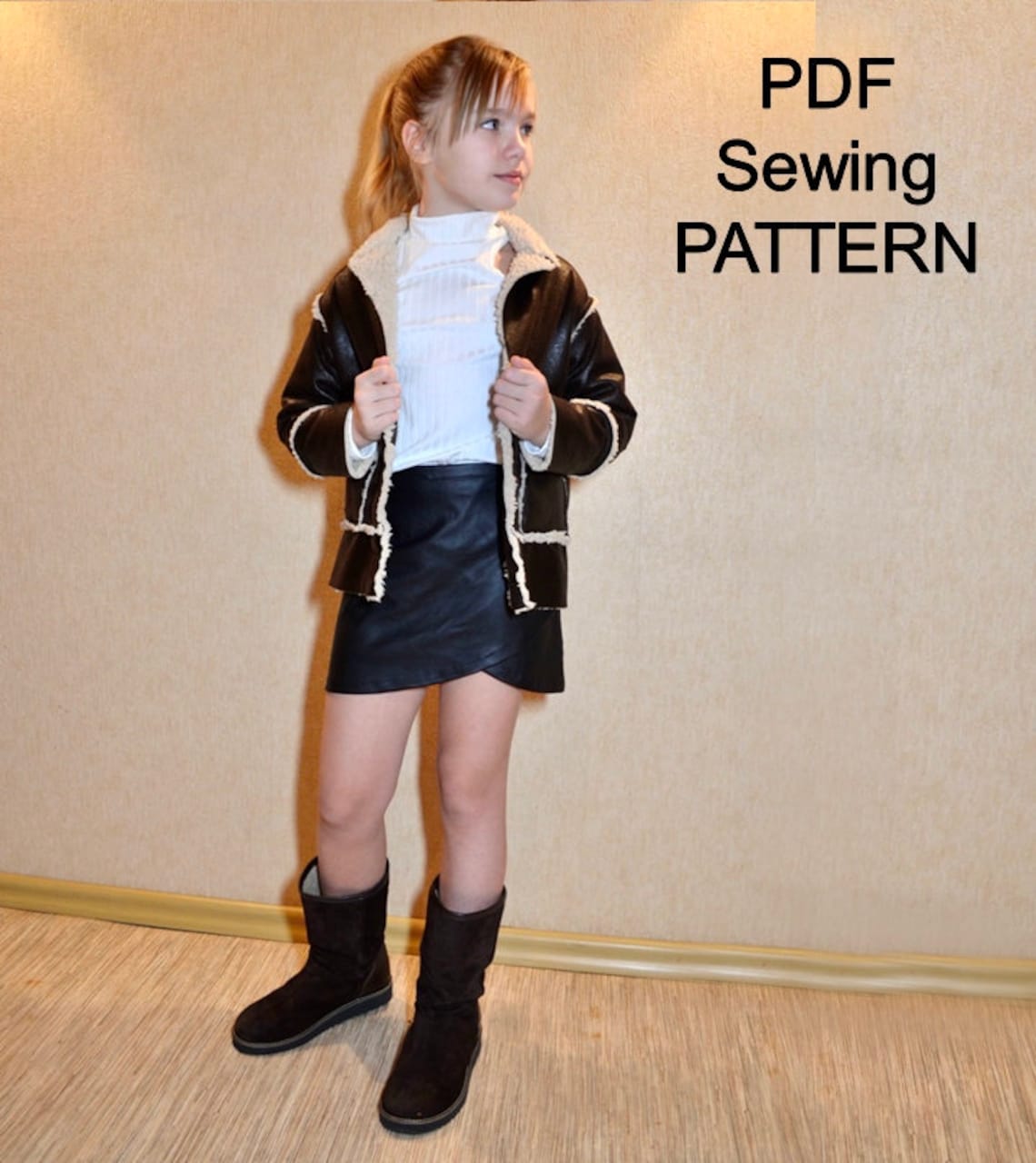 Faux Fur Sheepskin Coat PDF Sewing Pattern PDF Pattern for | Etsy