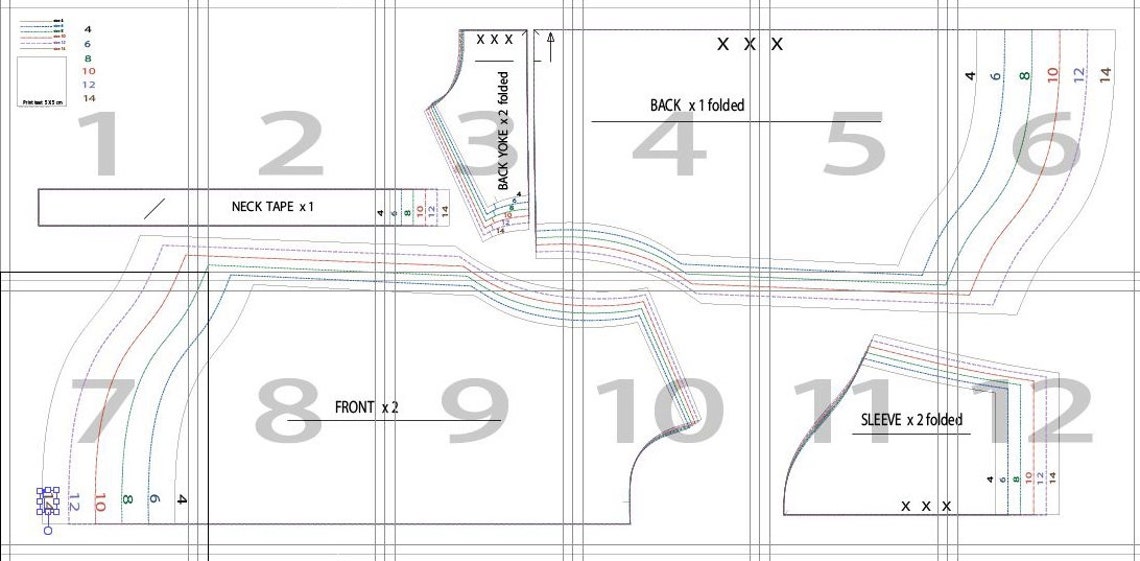 Blouse Oversize PDF Pattern Sewing Pattern of Top for Girl - Etsy