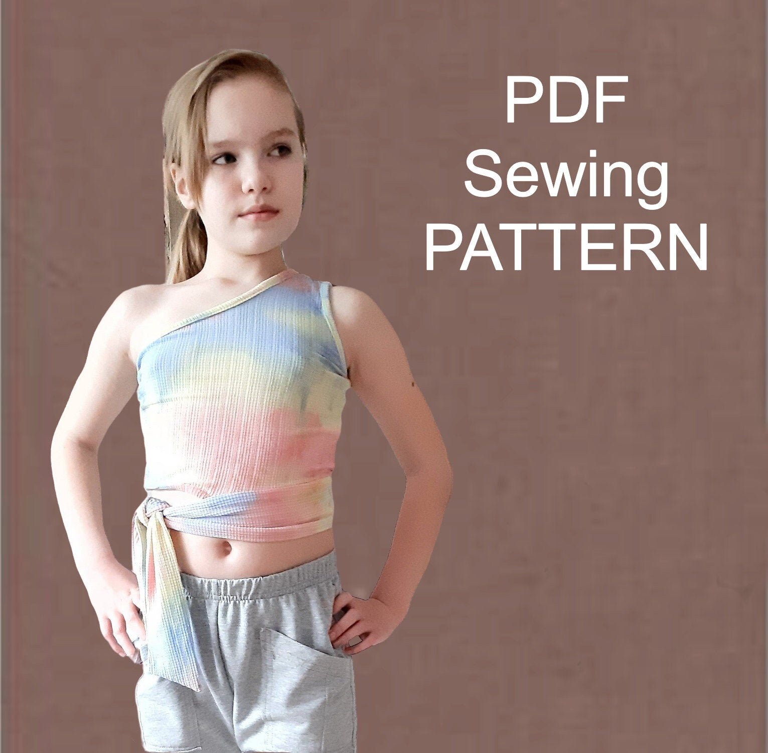 Girls Sleeveless Top PDF Pattern Diy Clothing Instant | Etsy