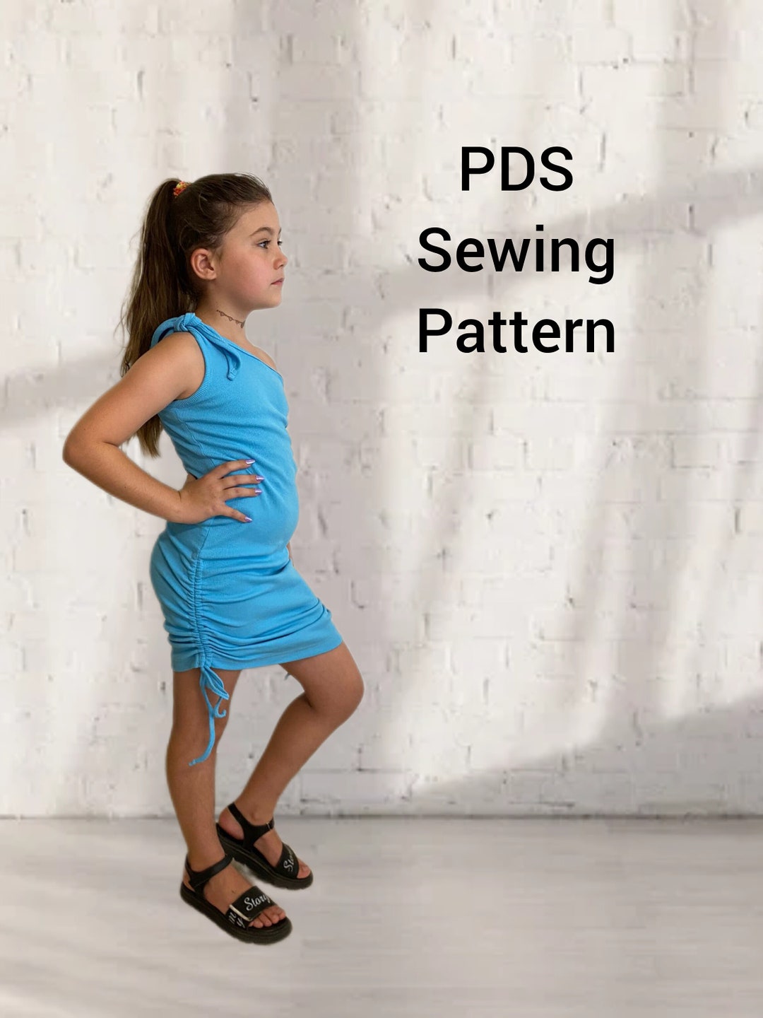 Girl’s Asymmetry Dress PDF Sewing Pattern, PDF Pattern for Girls, Pdf ...