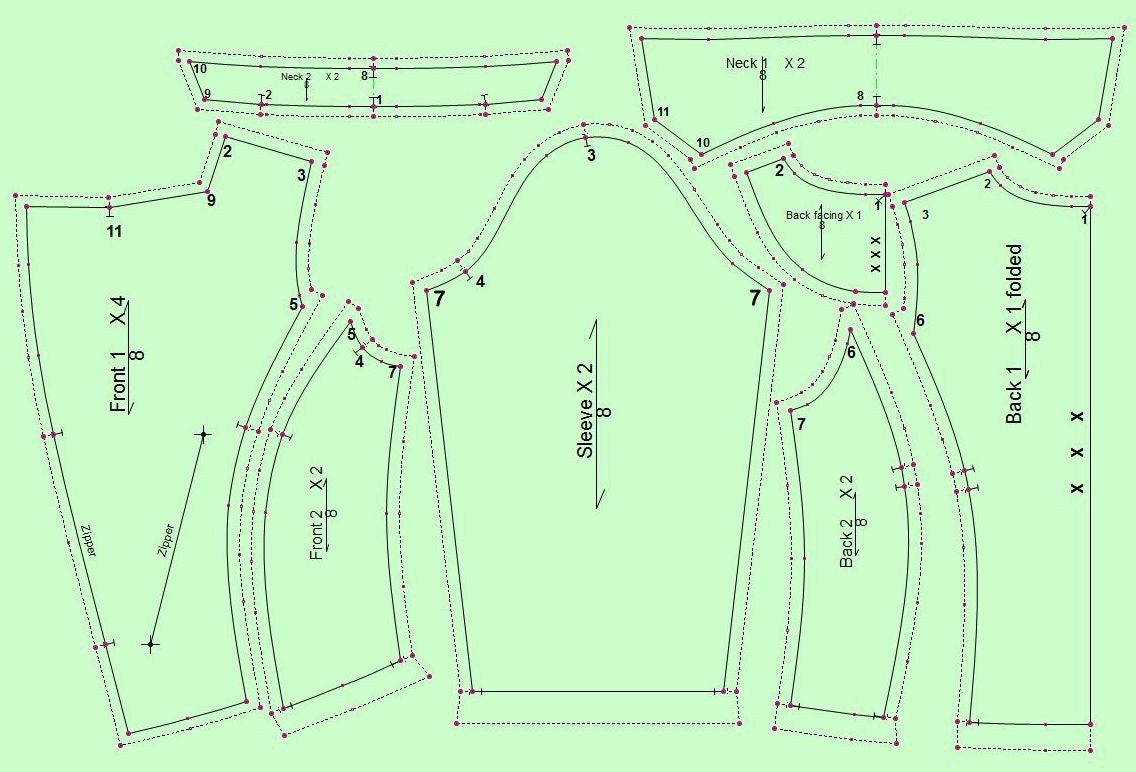 Girls Leather Biker Jacket PDF Pattern Sewing Patterns for | Etsy Canada
