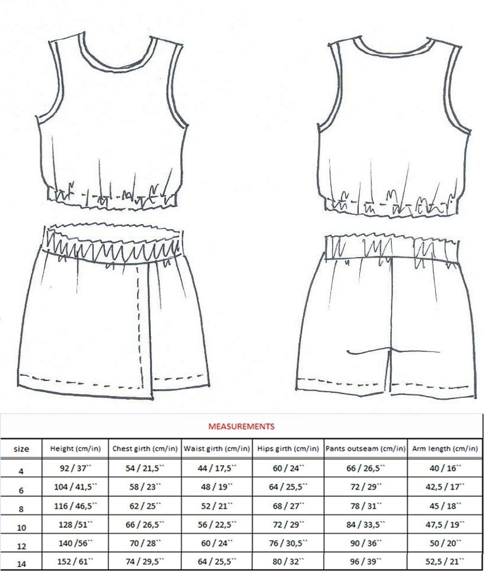 Top and Flap Short -PDF Pattern, Kids Pdf Pattern, Kids Pants Pdf ...