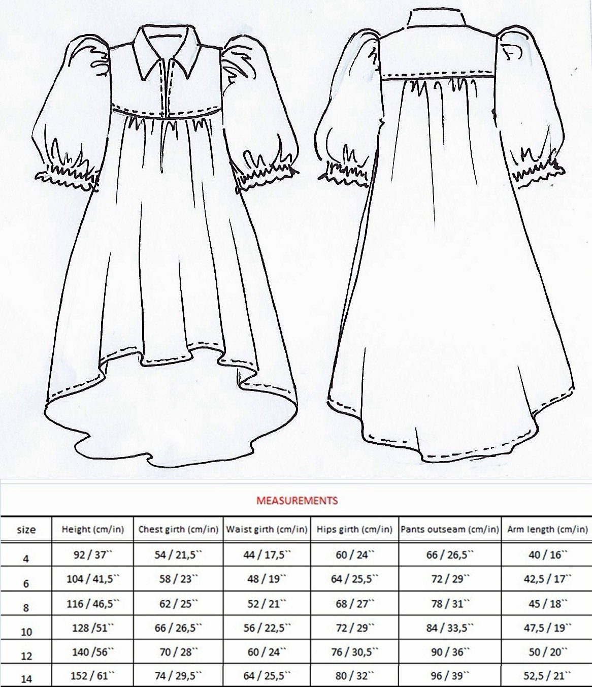 Girls Summer Dress PDF Pattern PDF Pattern for Girls Pdf - Etsy