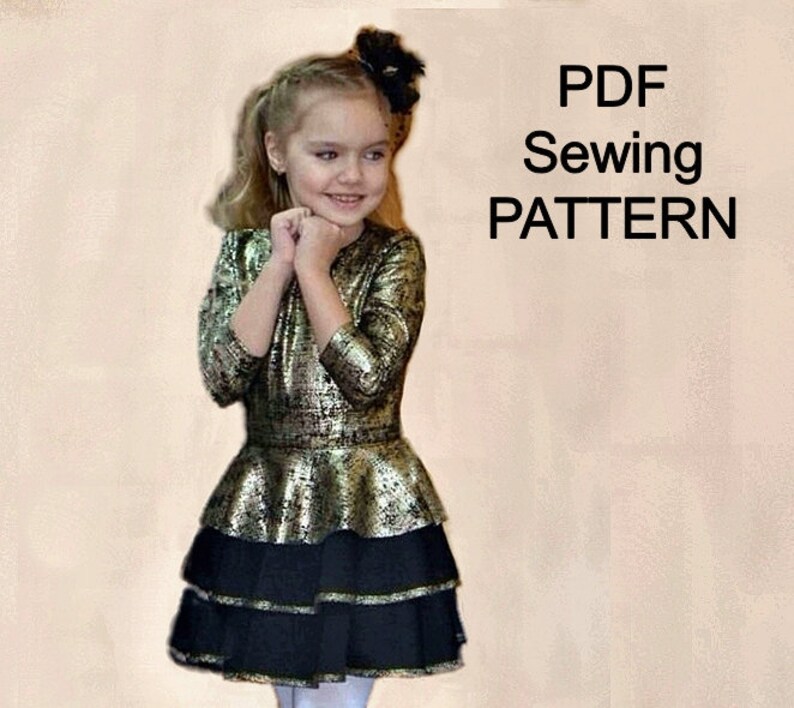 Girls Dress PDF Sewing Pattern, PDF Pattern for Girls, Pdf Patterns for ...