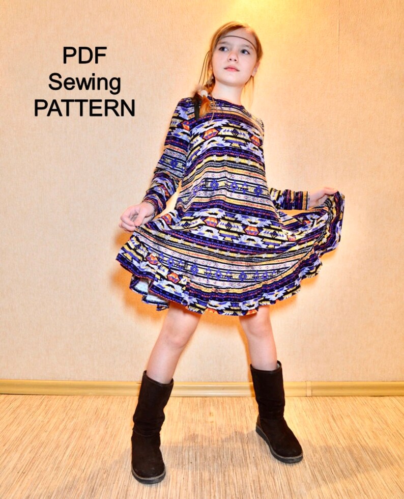 Girl’s Dress PDF Pattern, PDF Pattern for Girls, Pdf Patterns for Kids ...
