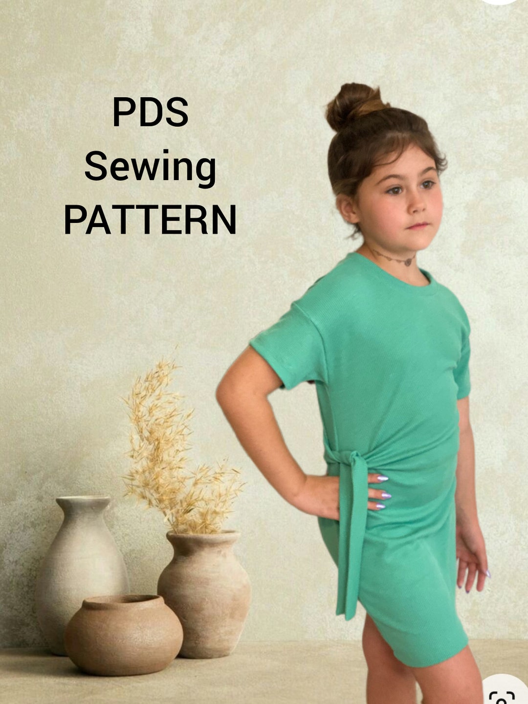 Girl’s Asymmetry Dress PDF Sewing Pattern, PDF Pattern for Girls, Pdf ...