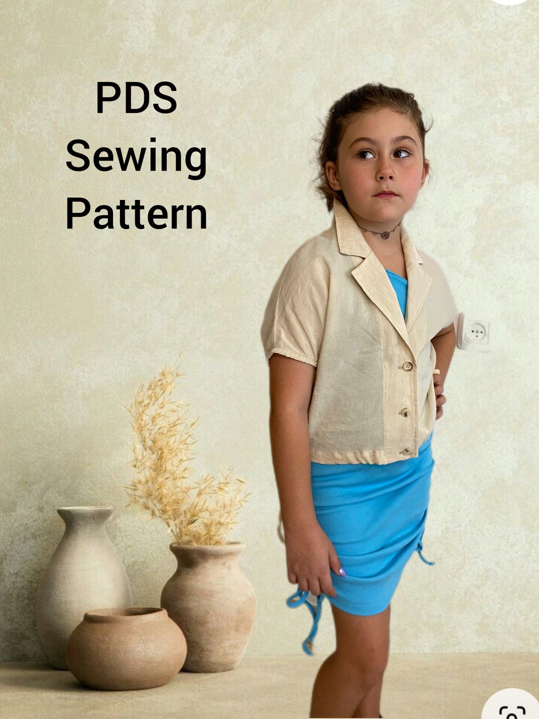 Girls Jacket - PDF Pattern, Sewing Patterns for Girls, PDF Pattern for ...