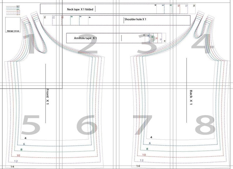 Tank Top PDF Sewing Pattern Diy Clothing PDF Pattern for - Etsy