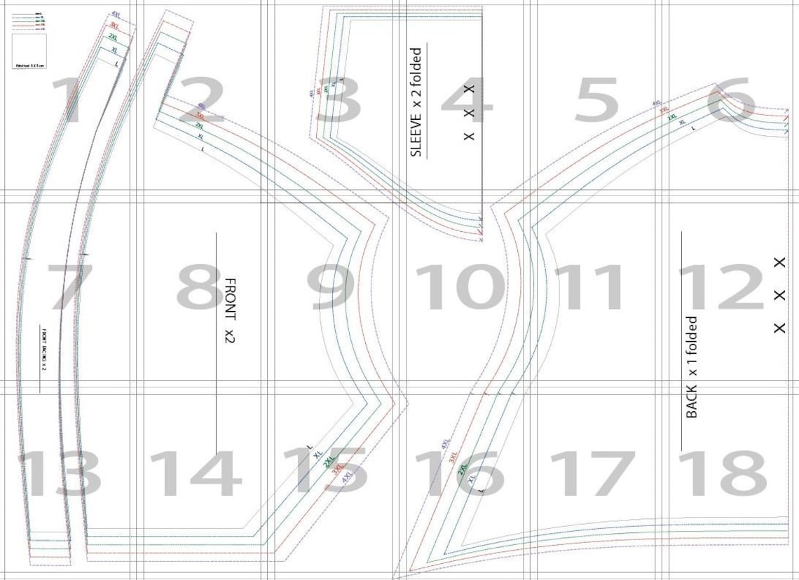 PDF Pattern of Women's Oversized Jacket, PDF Pattern Plus Size Women ...