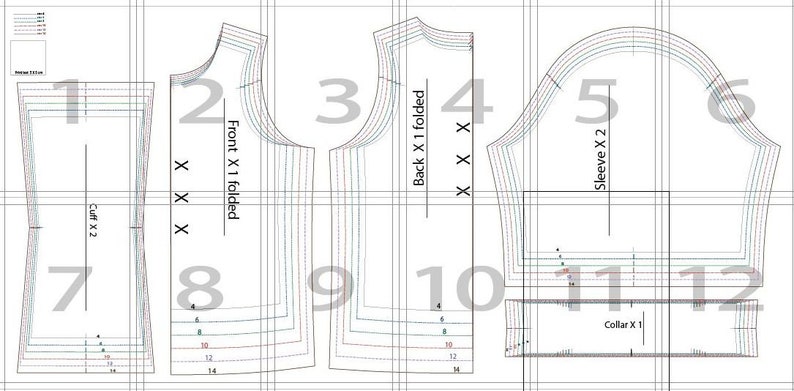 Long Sleeve Top PDF Pattern, Girls Blouse Pattern, PDF Pattern for ...