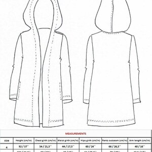 Long Kardigan With Hood - PDF Sewing Pattern, PDF Pattern for Coat, PDF ...