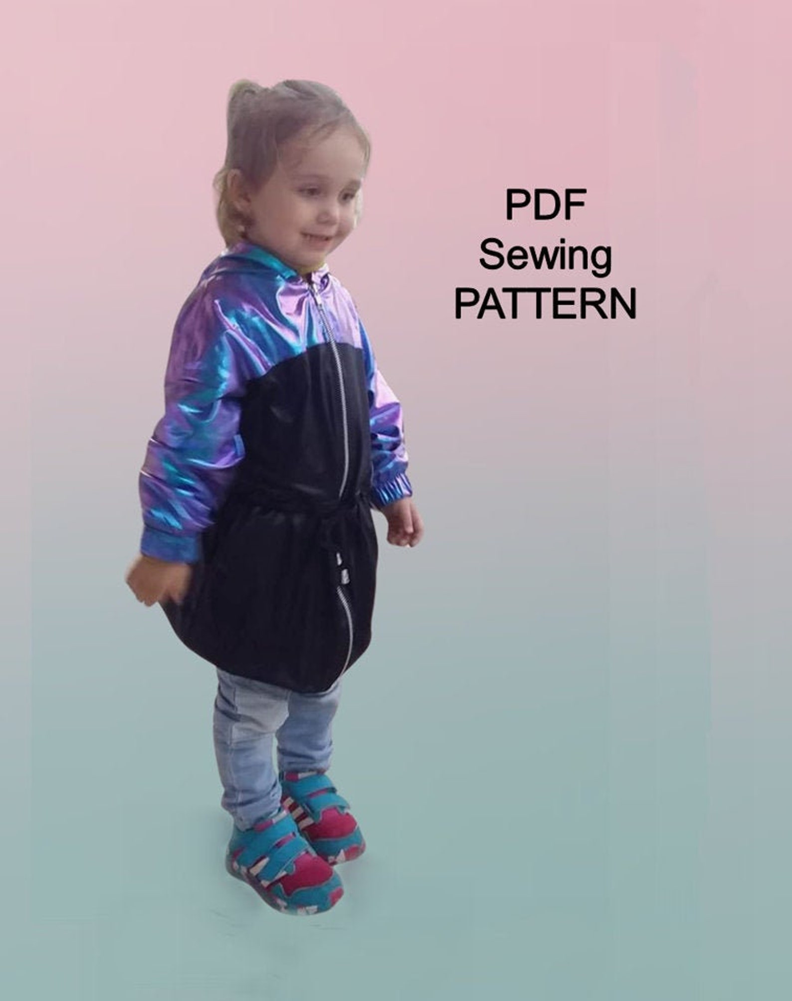 Windbreaker PDF Sewing Pattern, PDF Pattern for Parka, PDF Pattern for ...