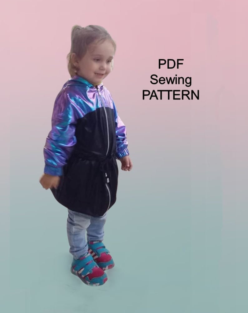 Windbreaker PDF Sewing Pattern, PDF Pattern for Parka, PDF Pattern for ...