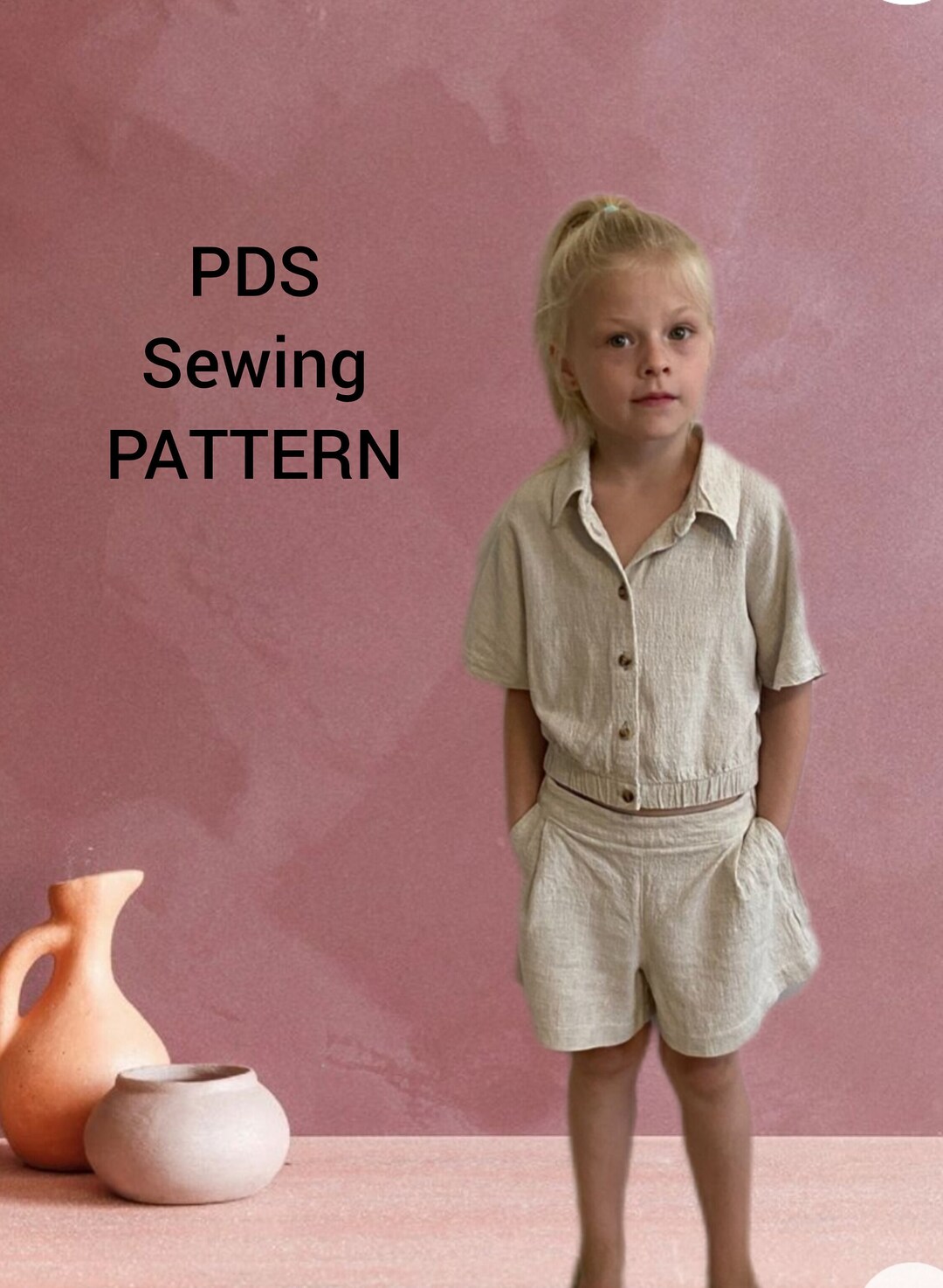 Girl’s Suit PDF Pattern, Kids PDF Pattern, Kids Jacket Pattern, Sewing ...