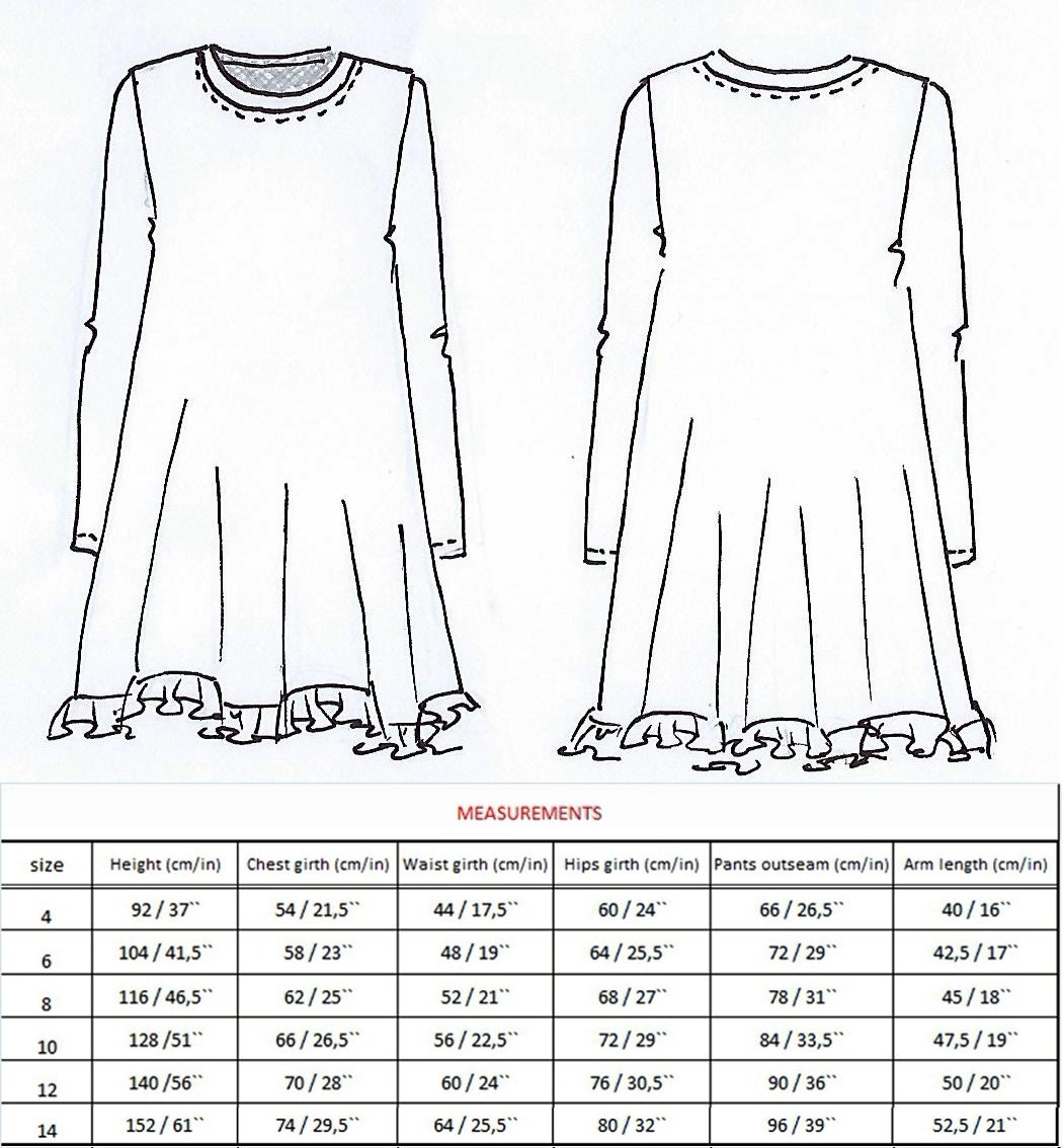 Girl’s Dress PDF Pattern, PDF Pattern for Girls, Pdf Patterns for Kids ...