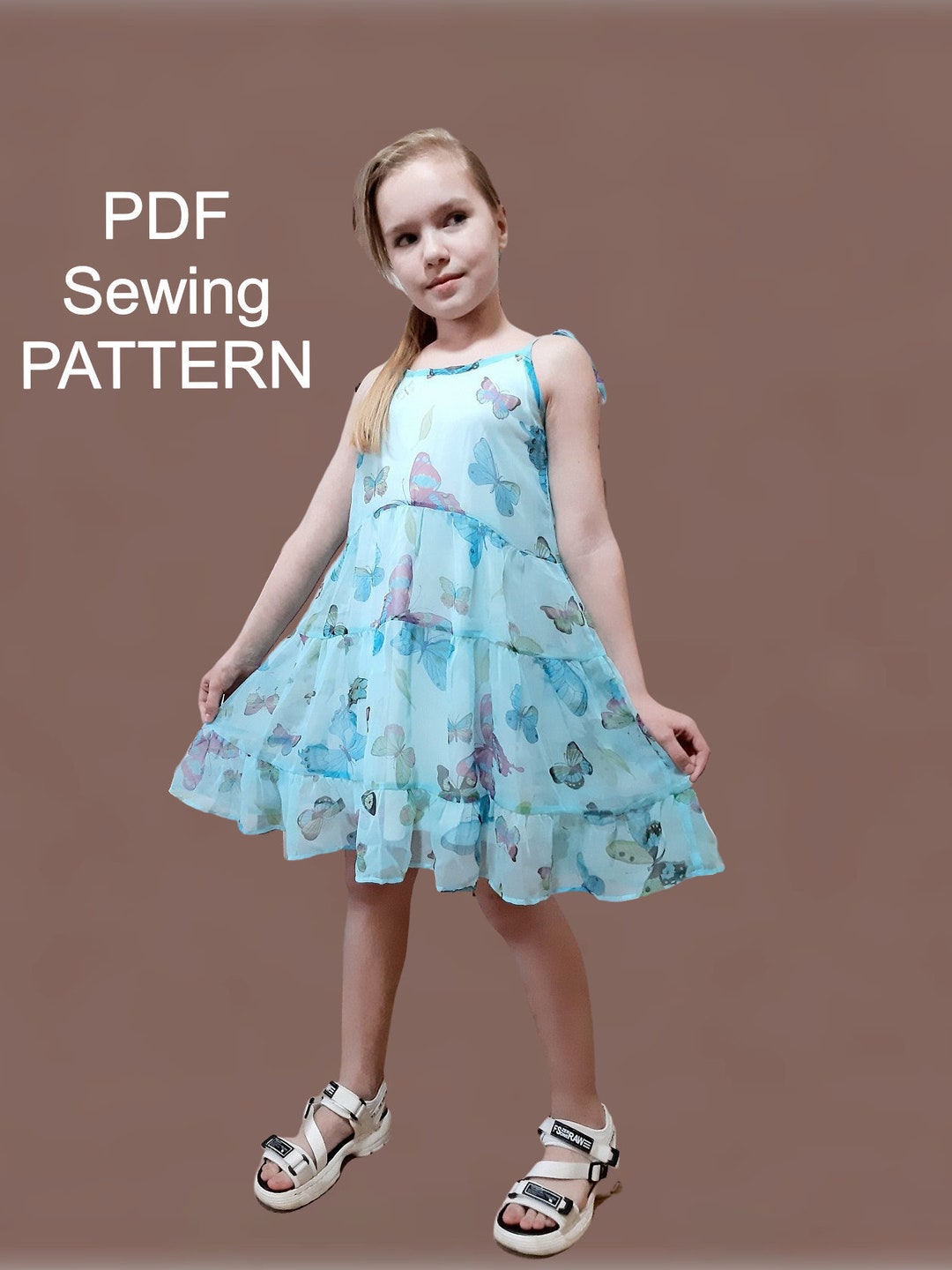 Girl’s Sundress PDF Pattern, Dress Sewing Pattern, Girl Dress Pattern ...