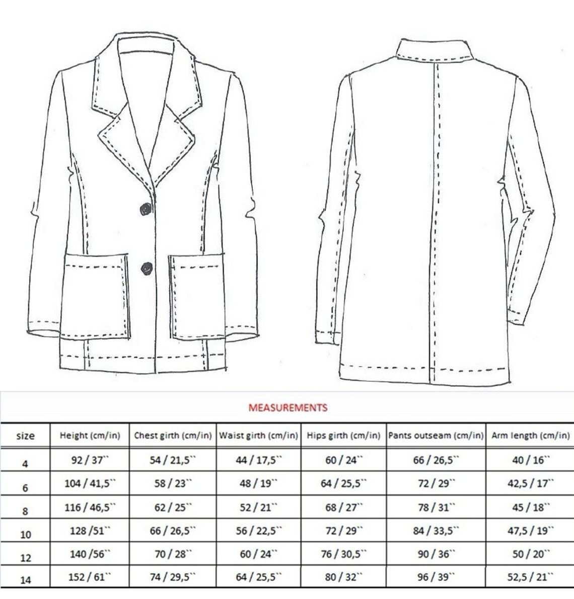 Girls Jacket PDF Pattern Sewing Patterns for Girls PDF - Etsy