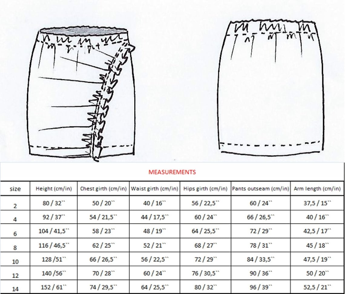 PDF Pattern of Skirt Skirt Pdf Pattern Girl Skirt Pattern - Etsy