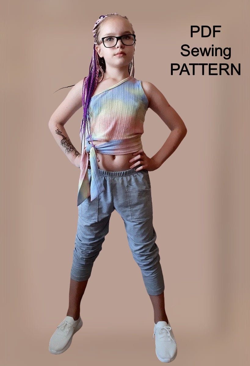 Girls Sleeveless Top PDF Pattern, Diy Clothing, Instant Download Outfit ...