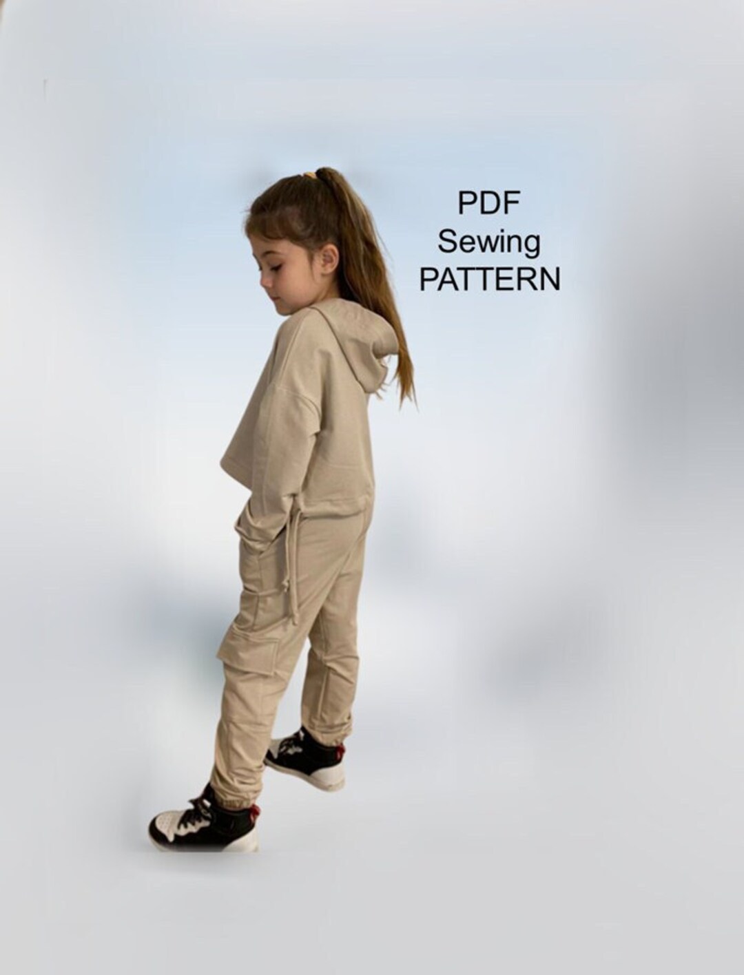 Girls Pants Kargo - Pdf Pattern, PDF Patterns for Girls, Pdf Patterns ...
