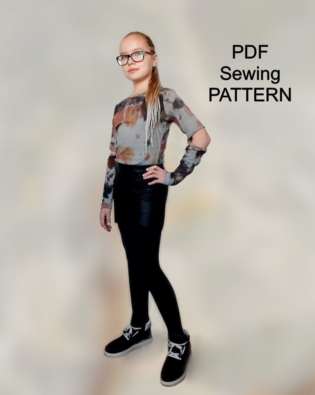 PDF Girl’s T-shirt Pattern, PDF Pattern for Girls, Pdf Patterns for ...
