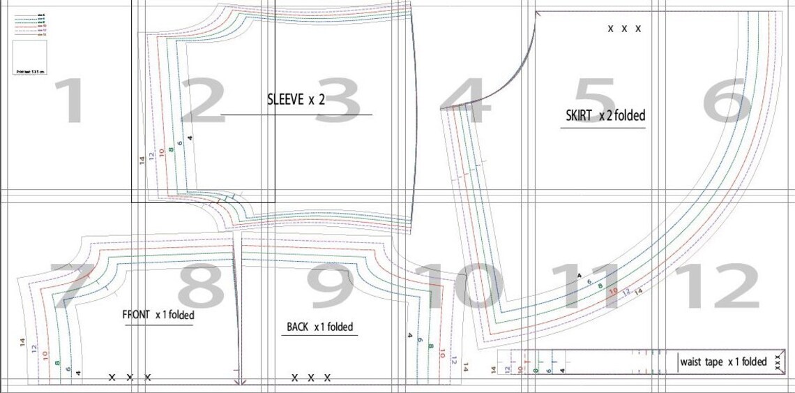 Off Shoulders Dress Pdf Pattern PDF Pattern Girls Pdf | Etsy