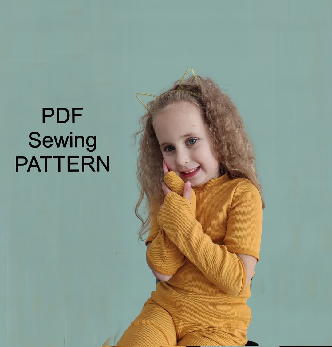 PDF Girl’s T-shirt Pattern, PDF Pattern for Girls, Pdf Patterns for ...
